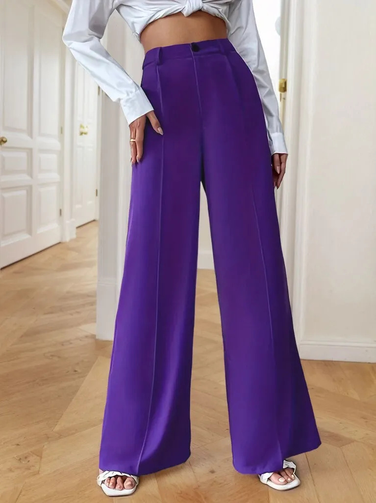 High Rise Button Fly Pants | DRESSIN