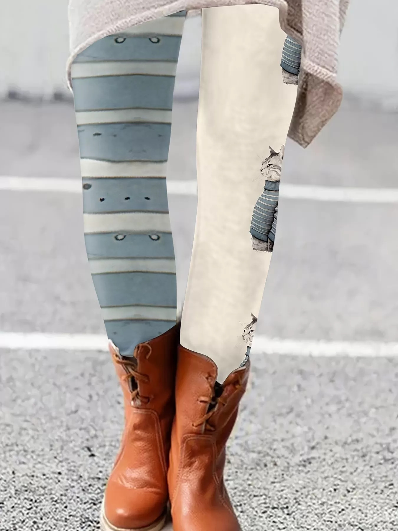 Graphic High Rise Pants | DRESSIN